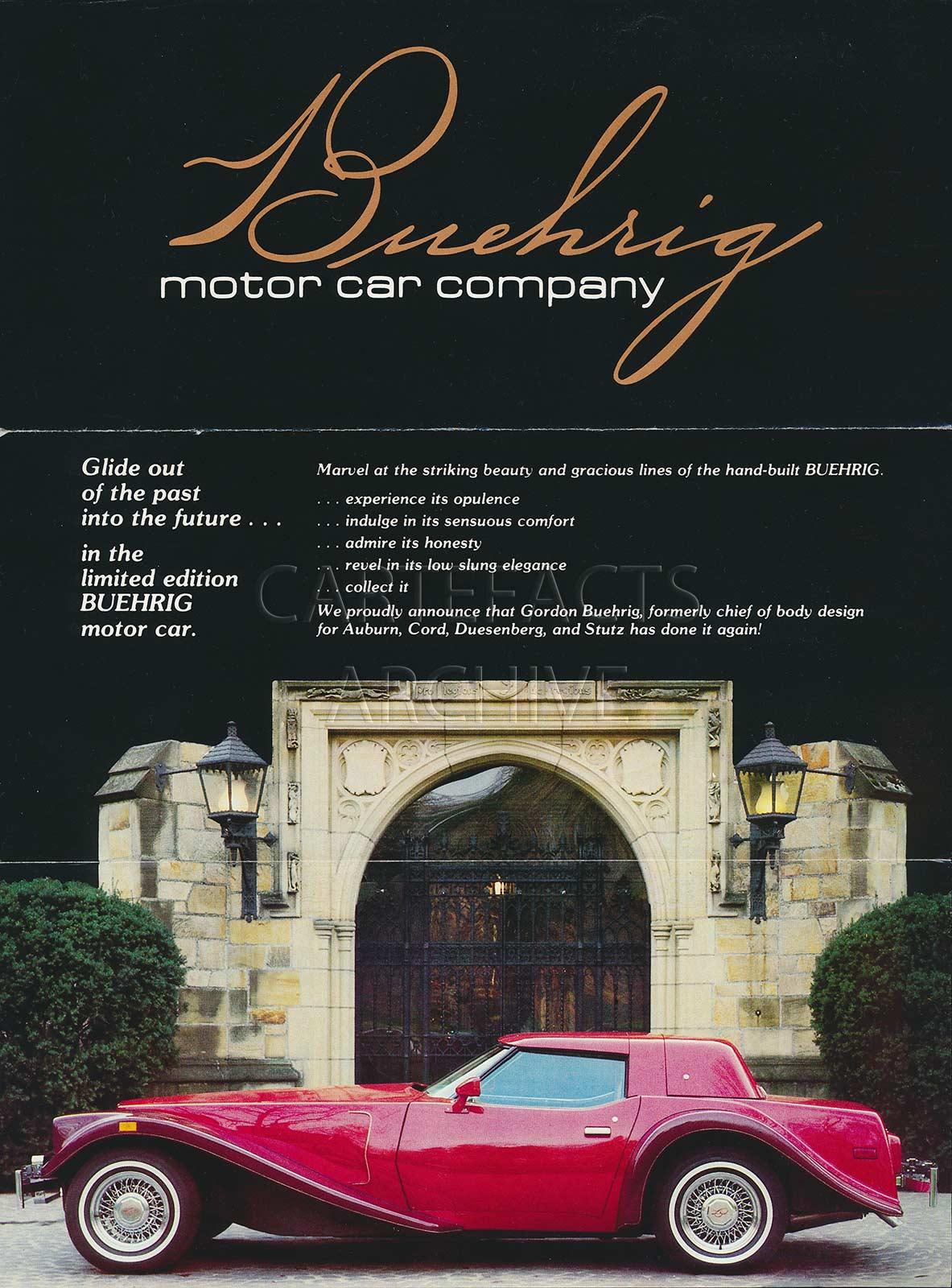 Buehrig Motor Car Company - brochure (1983) - Cartefacts