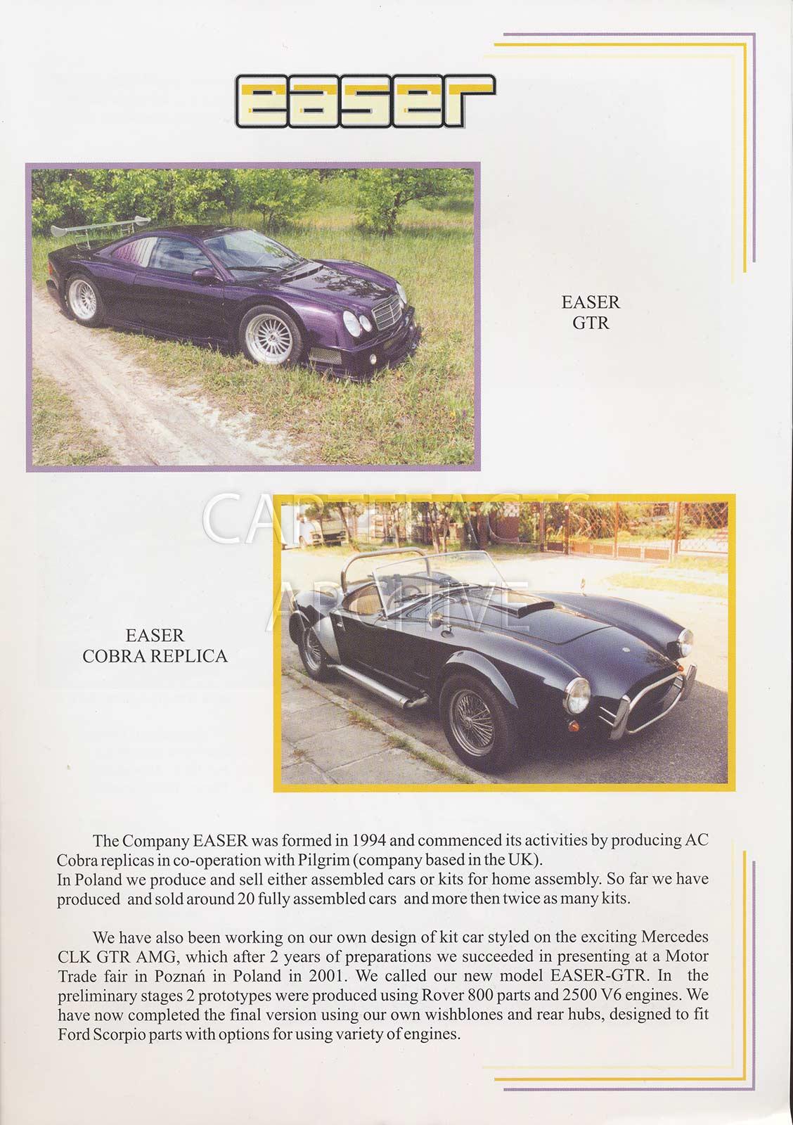Easer GTR - brochure (2012) - Cartefacts