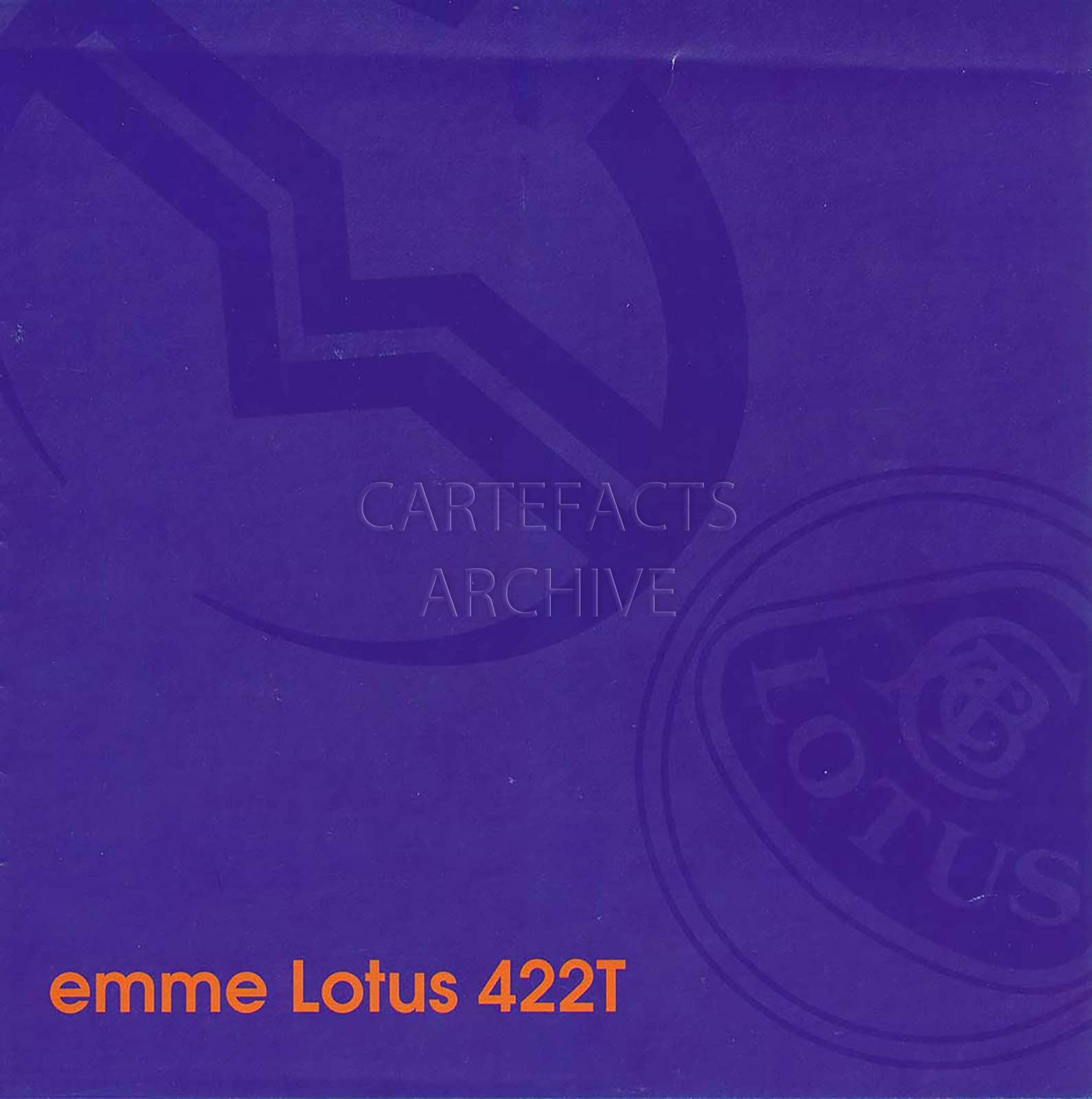 Emme Lotus 422T - brochure (1998) - Cartefacts