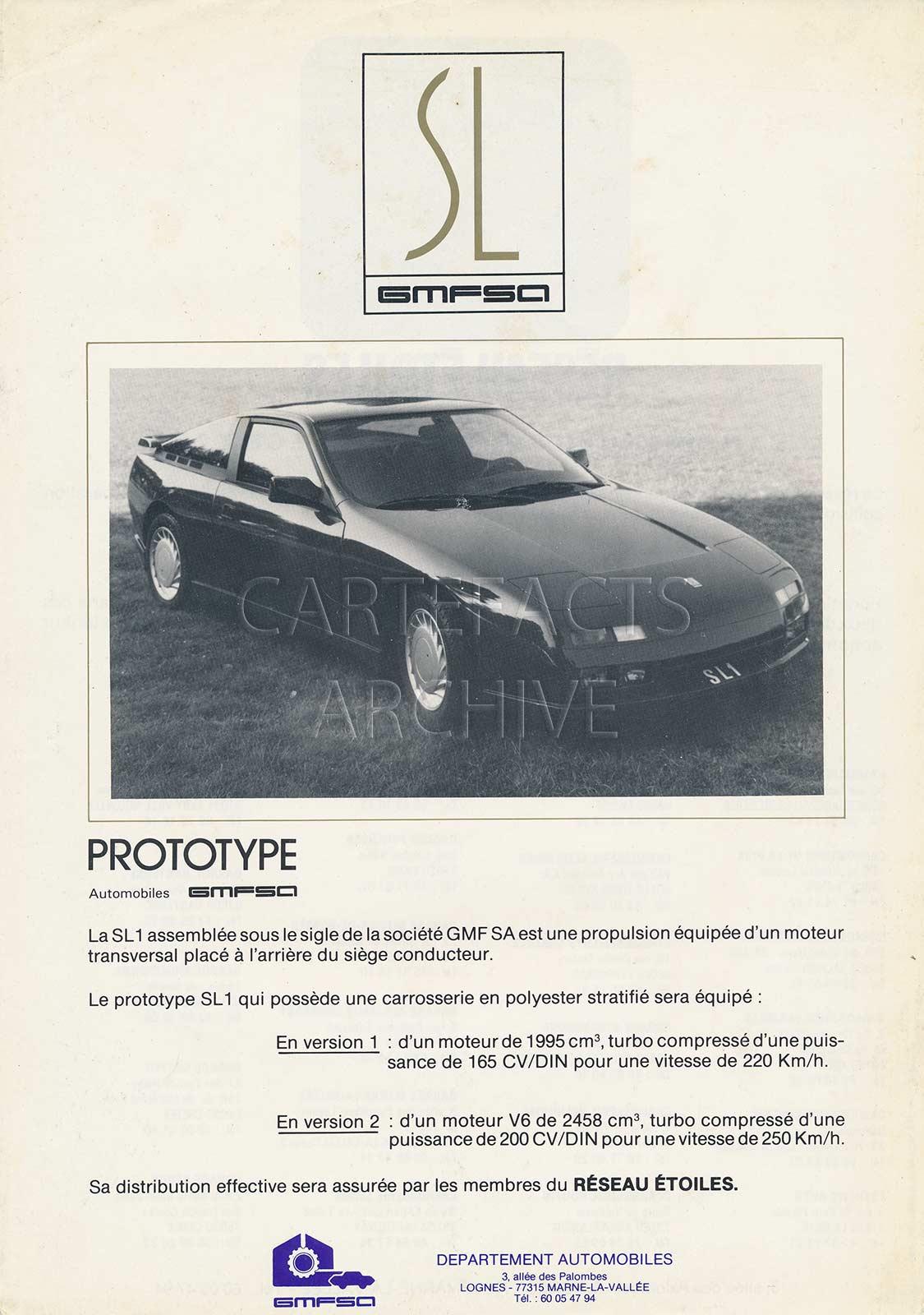 GMFSA SL - brochure (1986) - Cartefacts