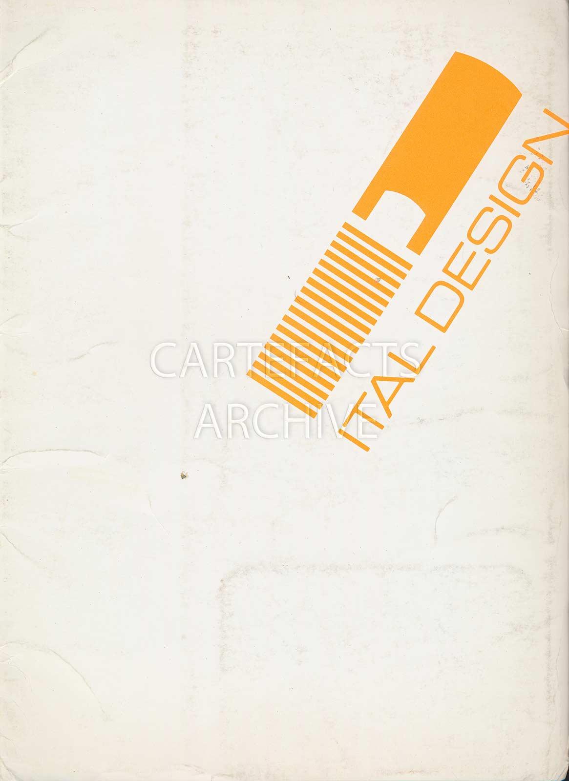 Italdesign folder with drawings of Machimoto / Orbit / Incas (1986 ...