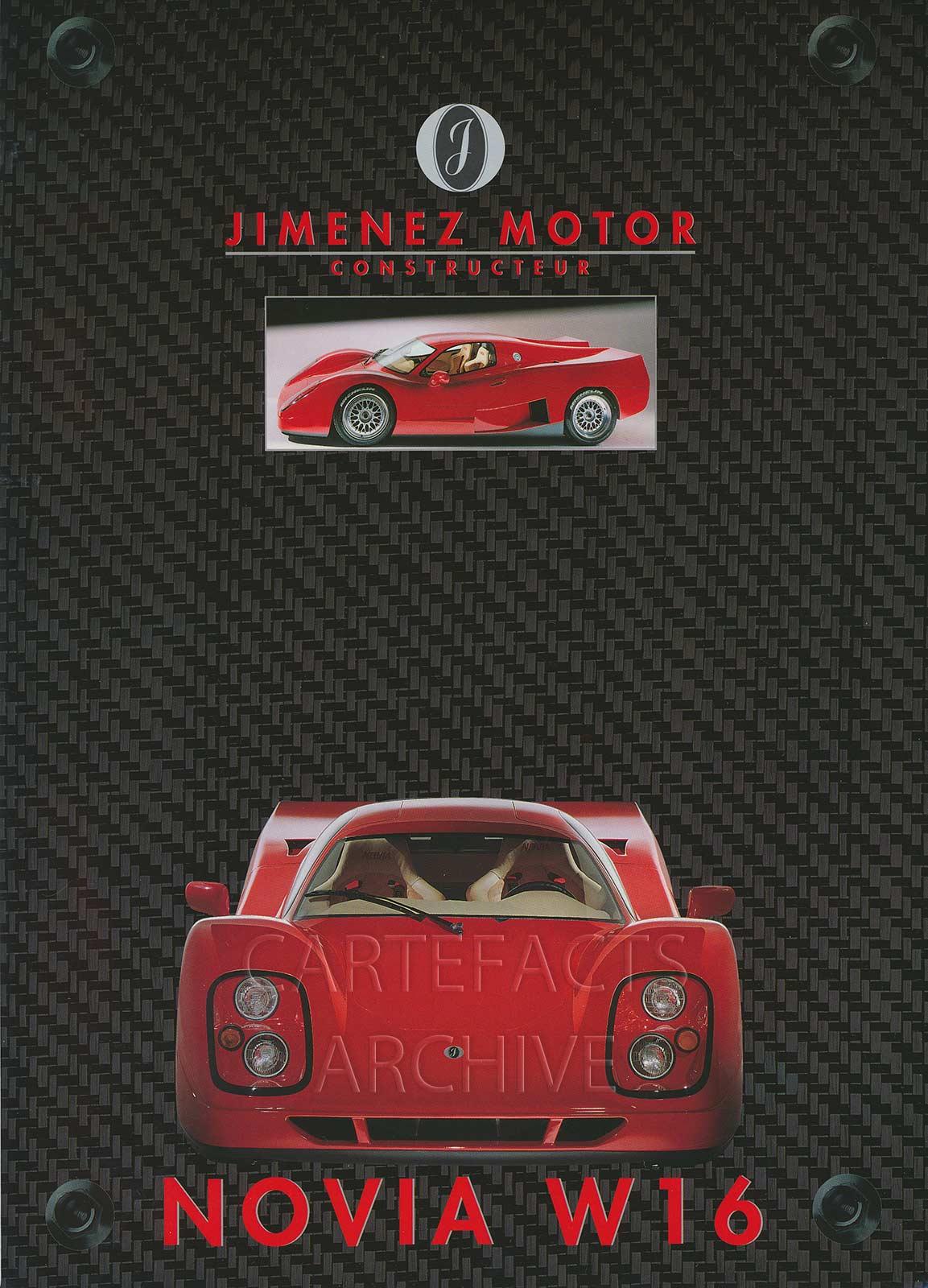 Jimenez Novia W16 - information kit with slides (2001) - Cartefacts