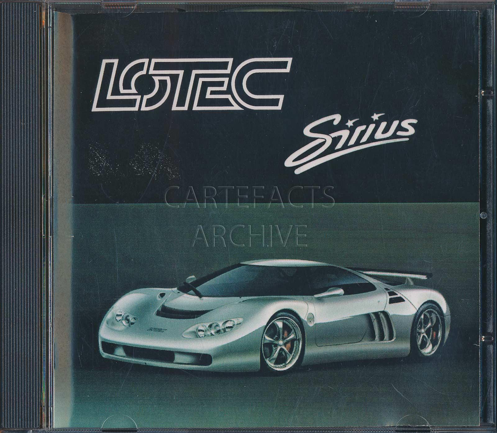 Lotec Sirius - original CD Disc (2009) - Cartefacts