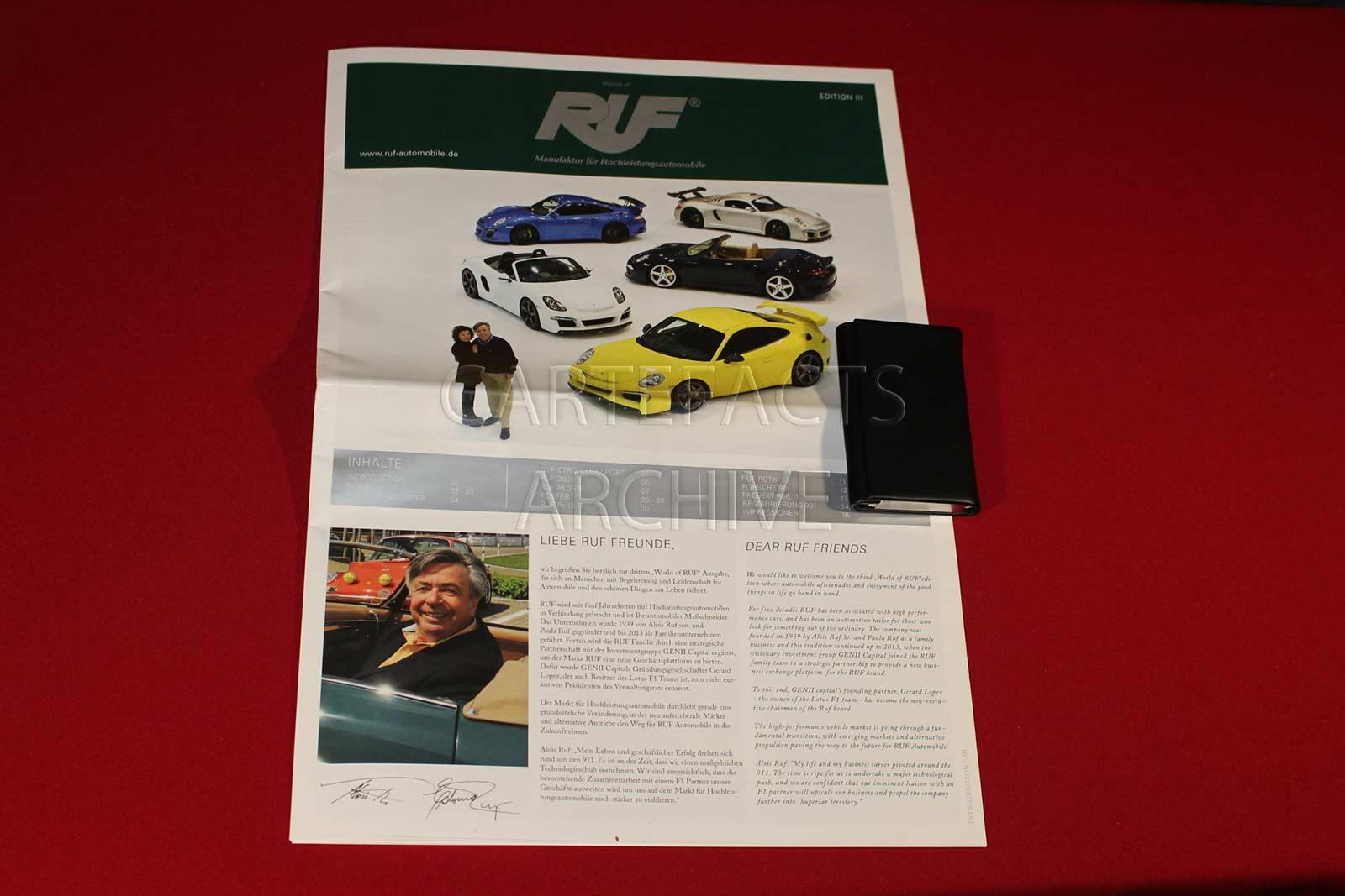 RUF model range - brochure (2013) - Cartefacts