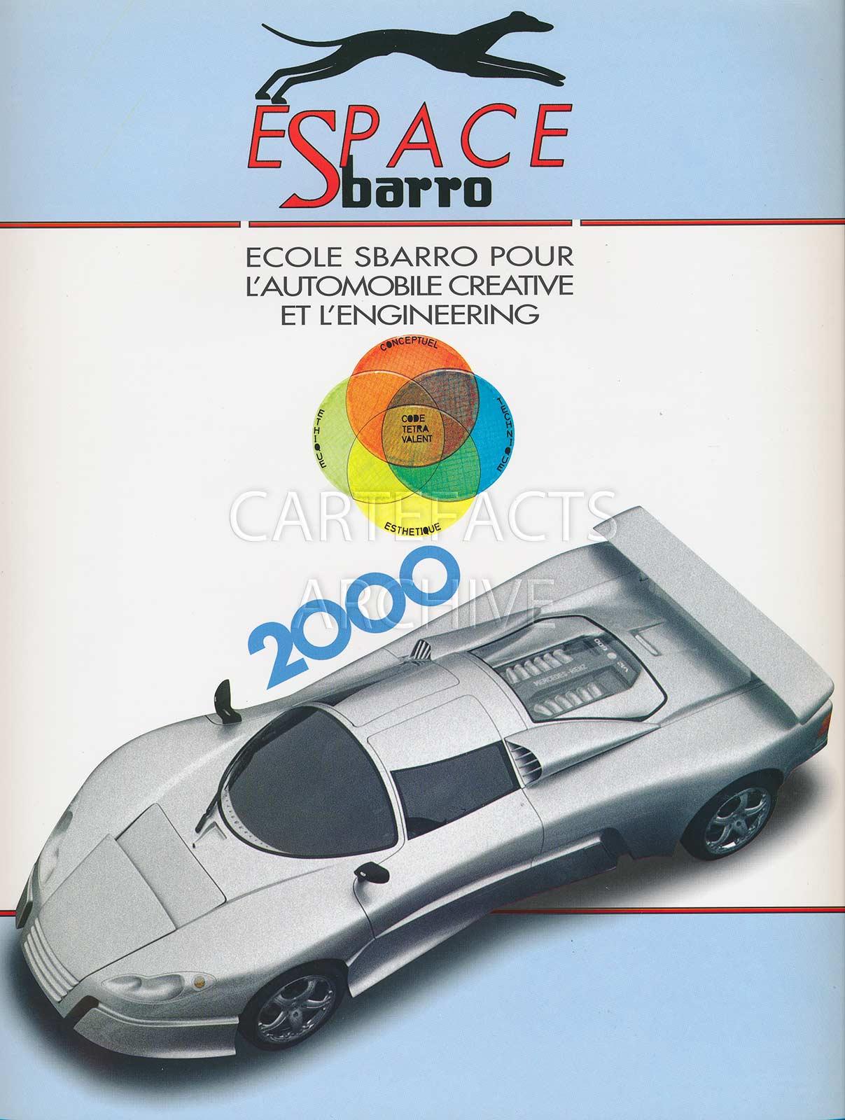 Sbarro design - brochure (2000) - Cartefacts