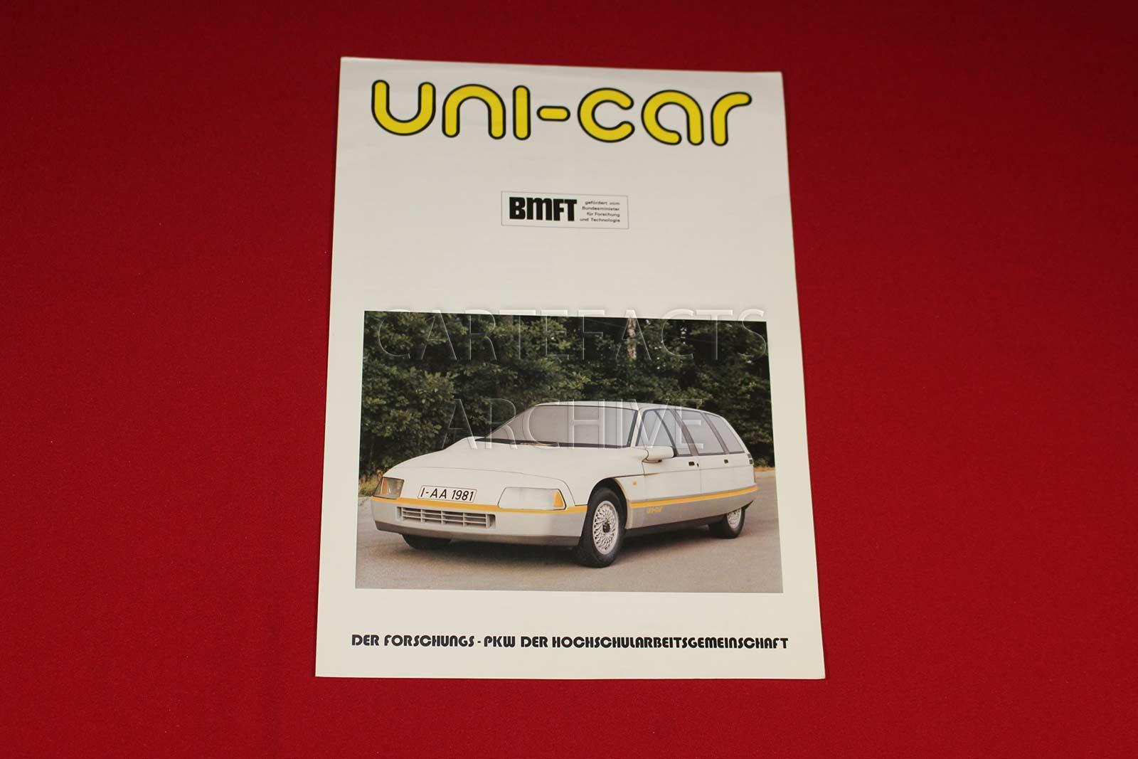 Uni-Car Auto 2000 Concept - brochure (1981) - Cartefacts