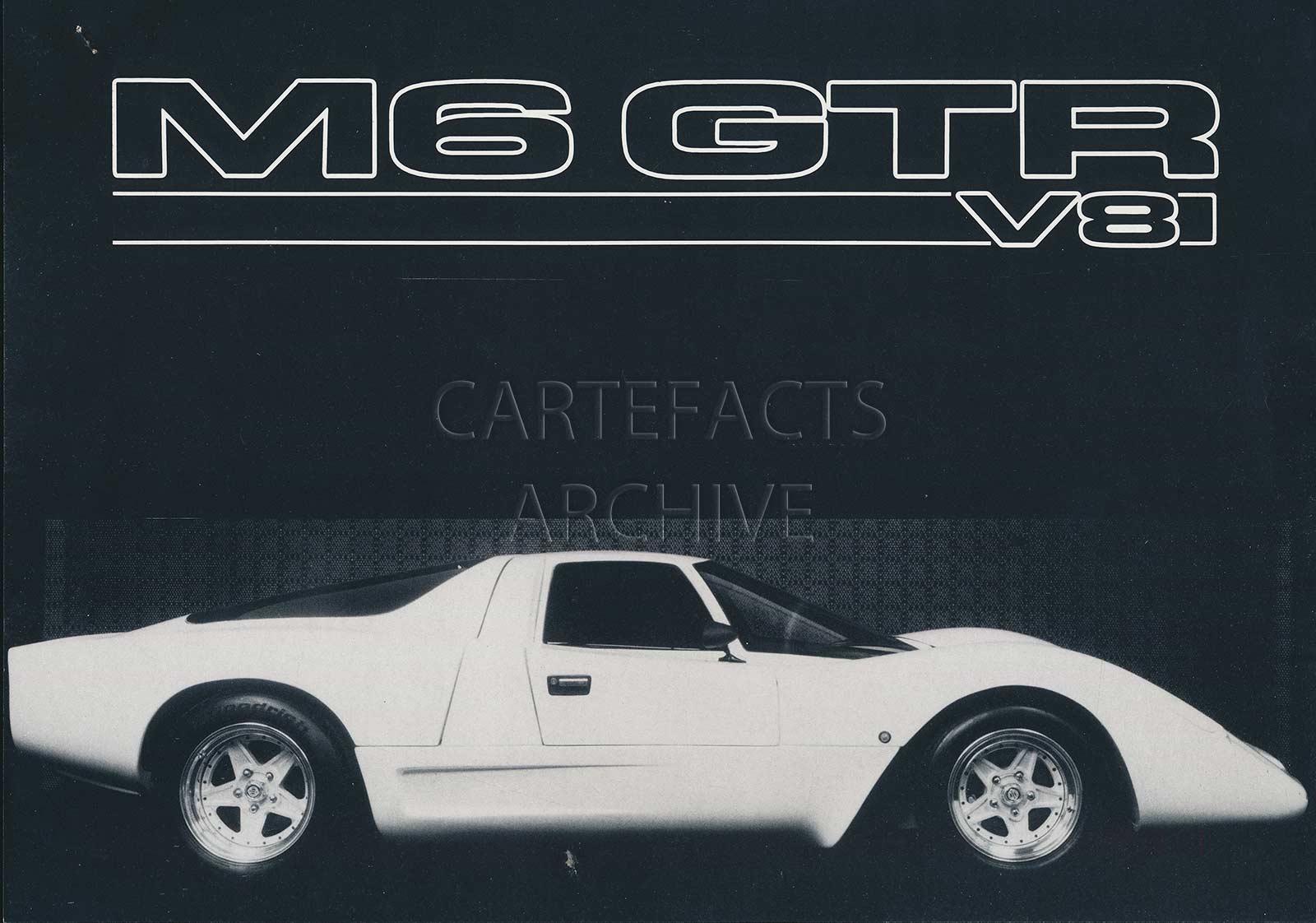 UVA M6 GTR - information kit with brochure (1987) - Cartefacts