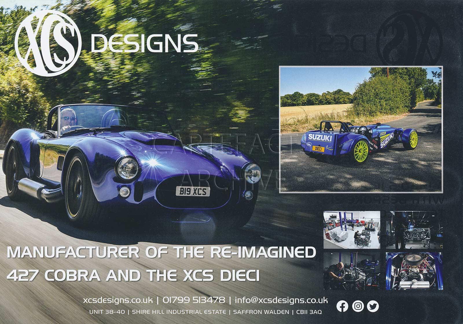 XCS Designs 427 Cobra / Dieci - information sheet (2023) - Cartefacts