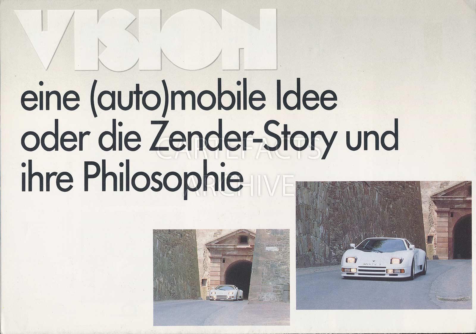 Zender Vision 3 - foldable brochure (1987) - Cartefacts
