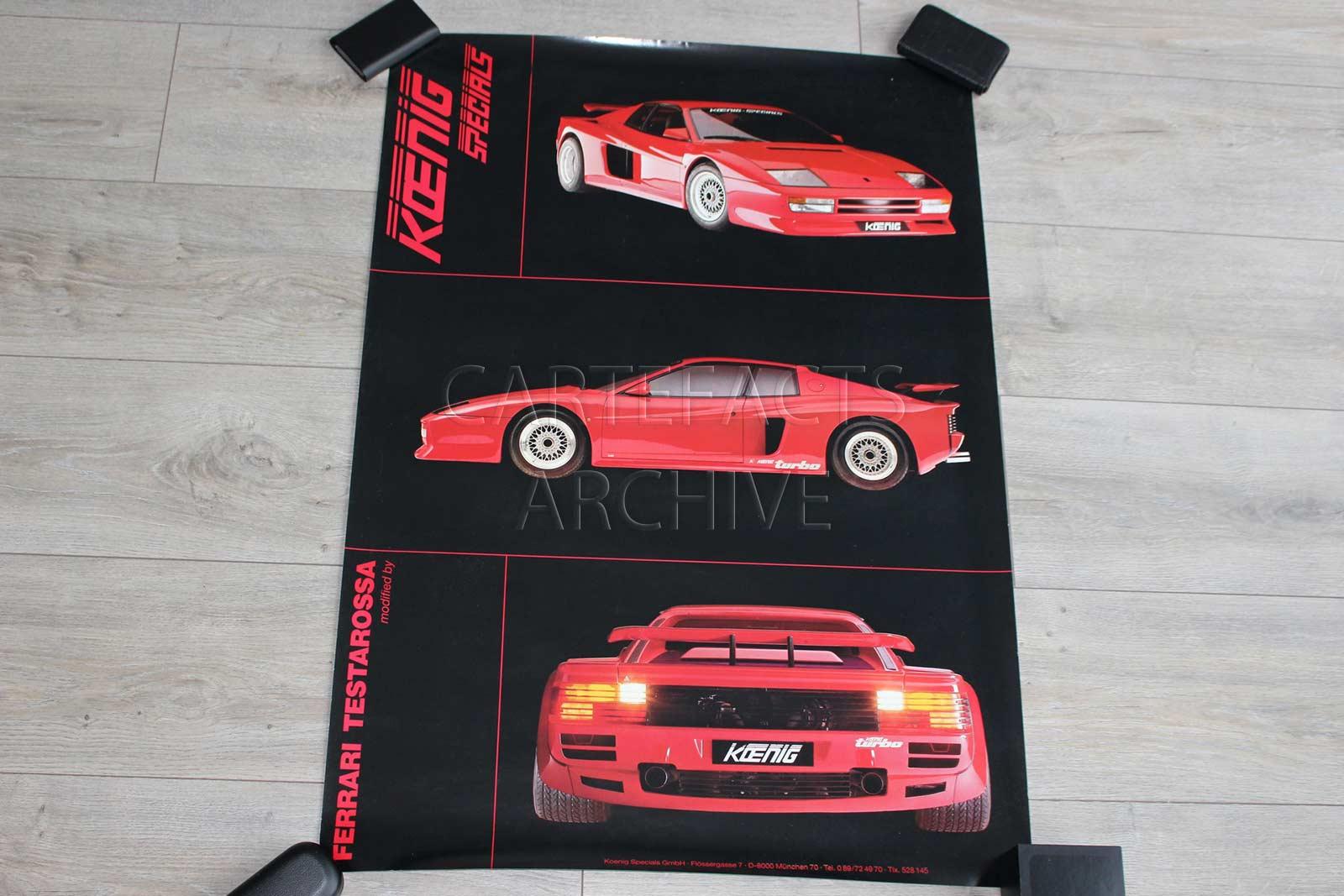 Koenig Specials Ferrari Testarossa - original poster (198X) - Cartefacts