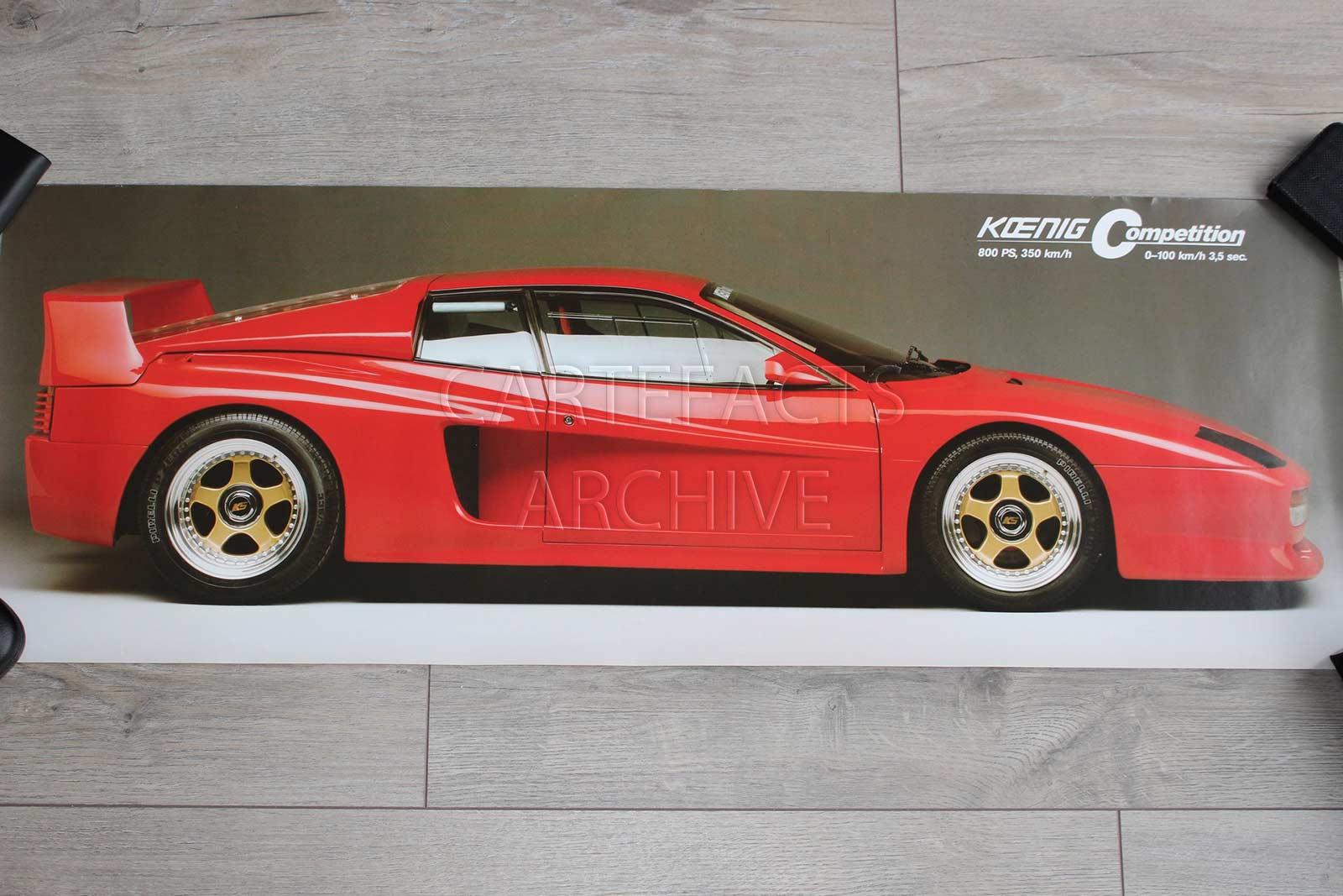 Koenig Specials Ferrari Testarossa - smaller poster (198X) - Cartefacts